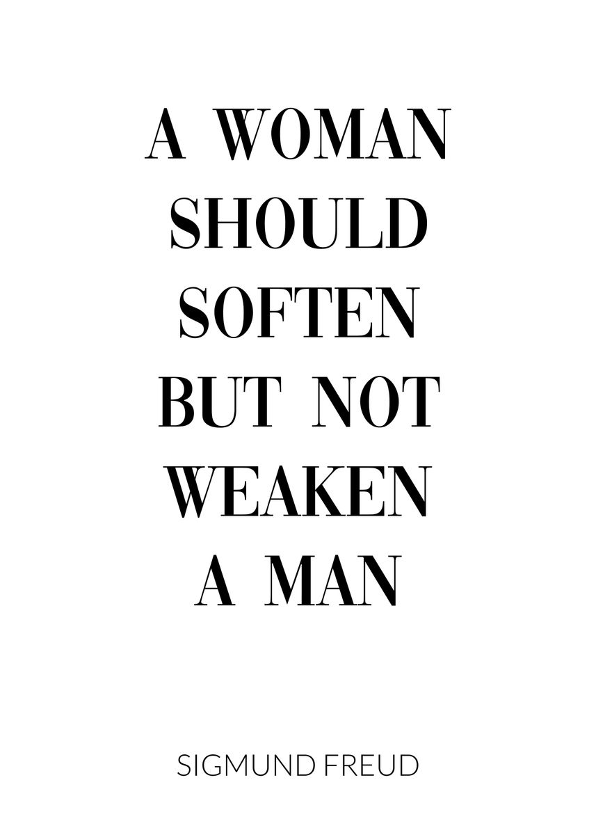 'Sigmund Freud Quote Woman' Poster, picture, metal print, paint by ...