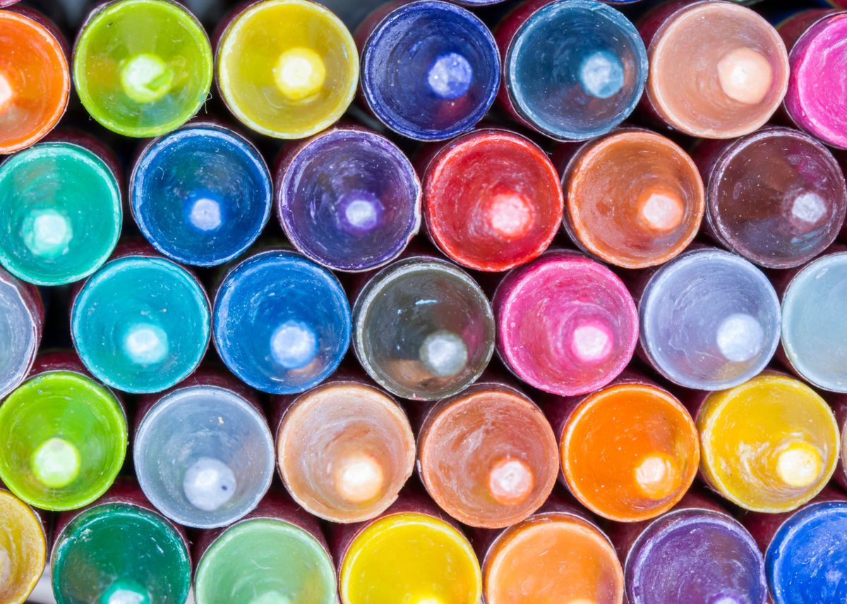 'Colorful Crayons' Poster by Karen Foley | Displate