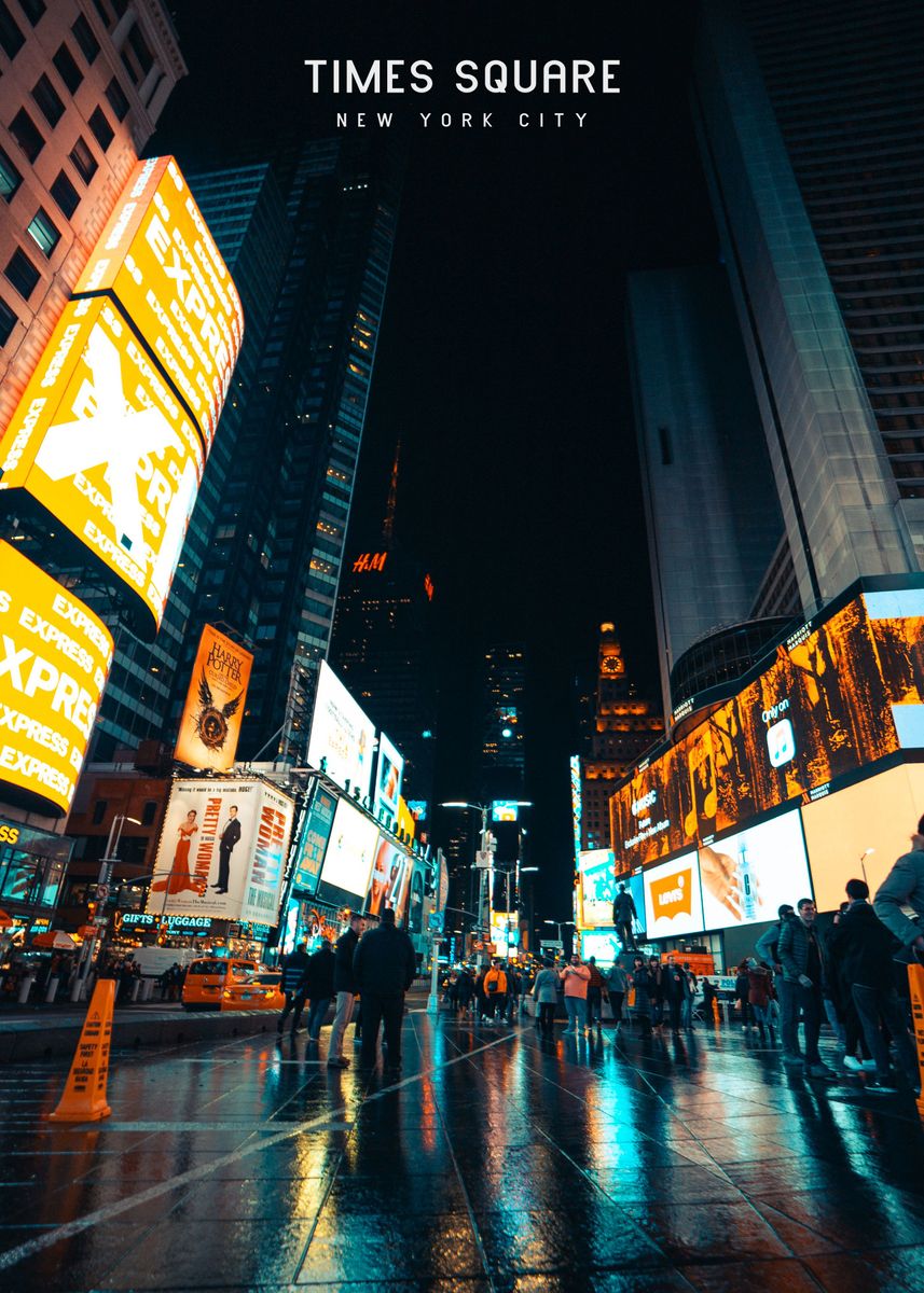 'Times Square ' Poster, picture, metal print, paint by Famous City ...