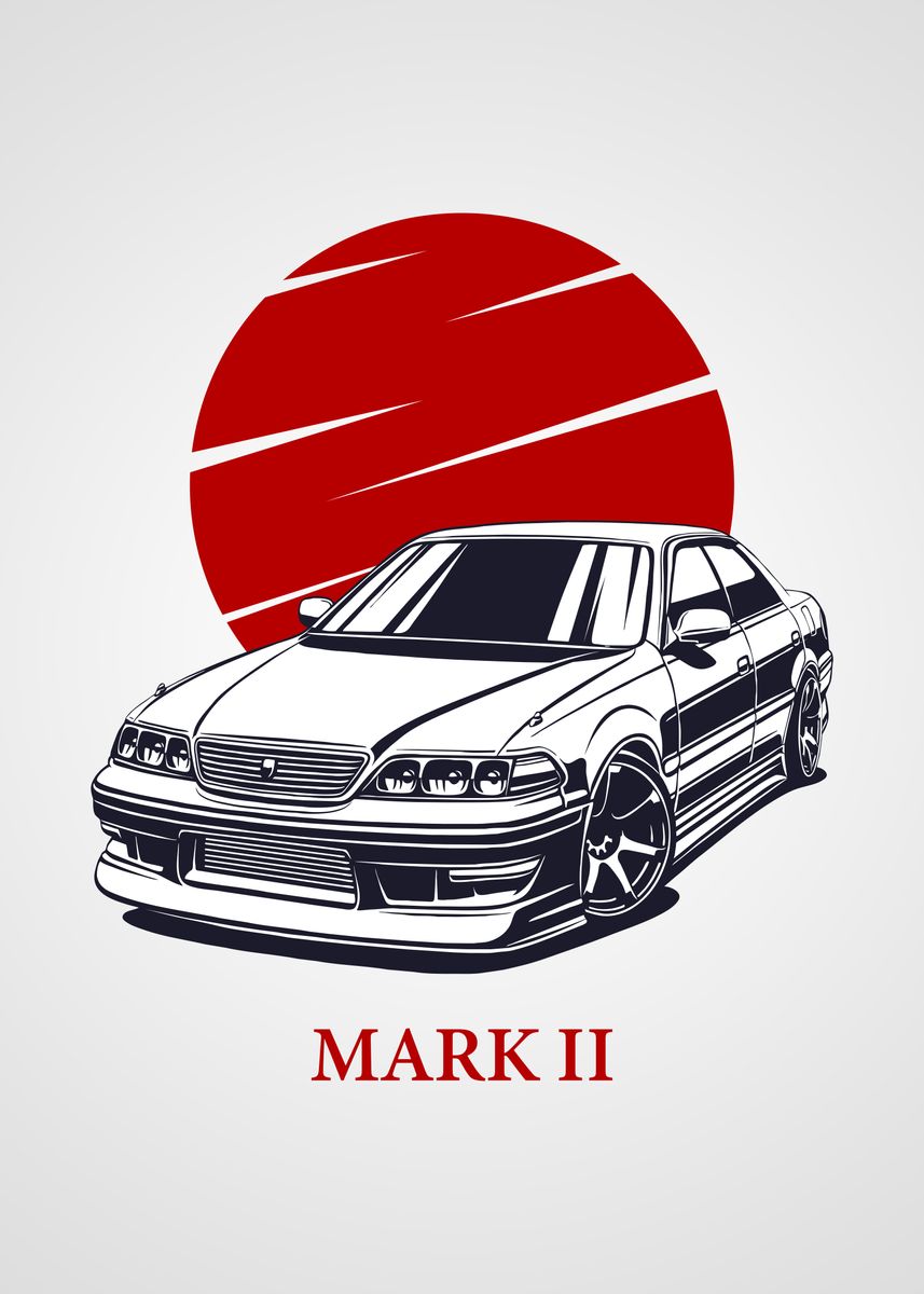 'Toyota Mark 2' Poster, picture, metal print, paint by Faissal Thomas ...