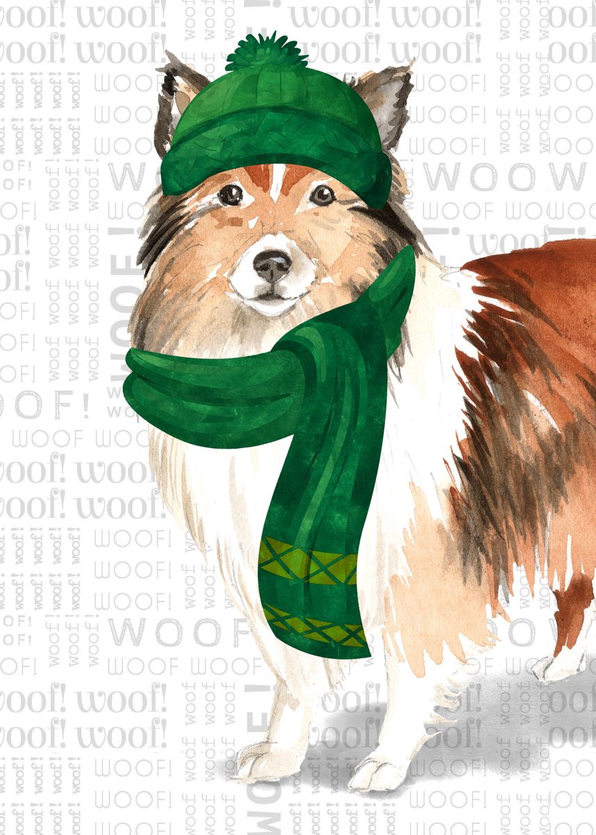 'Shetland Sheepdog' Poster, picture, metal print, paint by Doreen ...