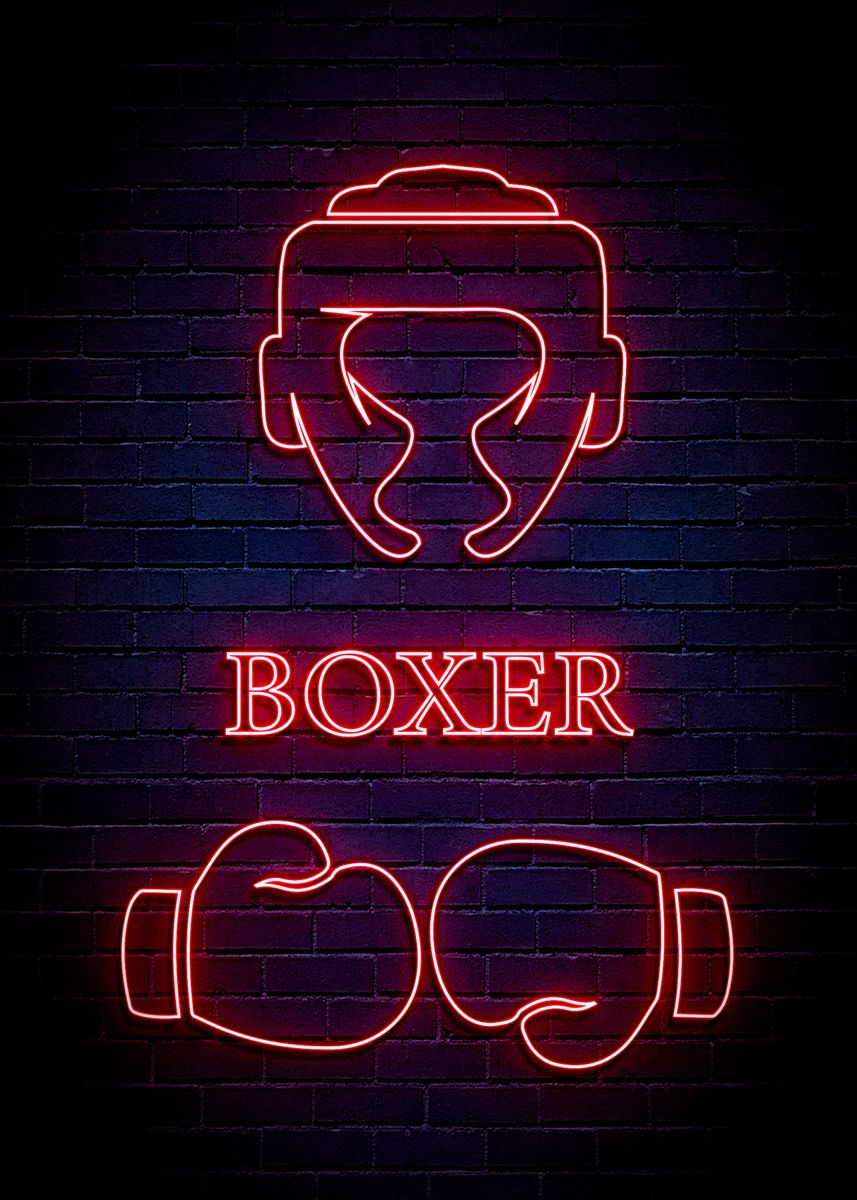 'BOXER' Poster, picture, metal print, paint by ad yosef | Displate