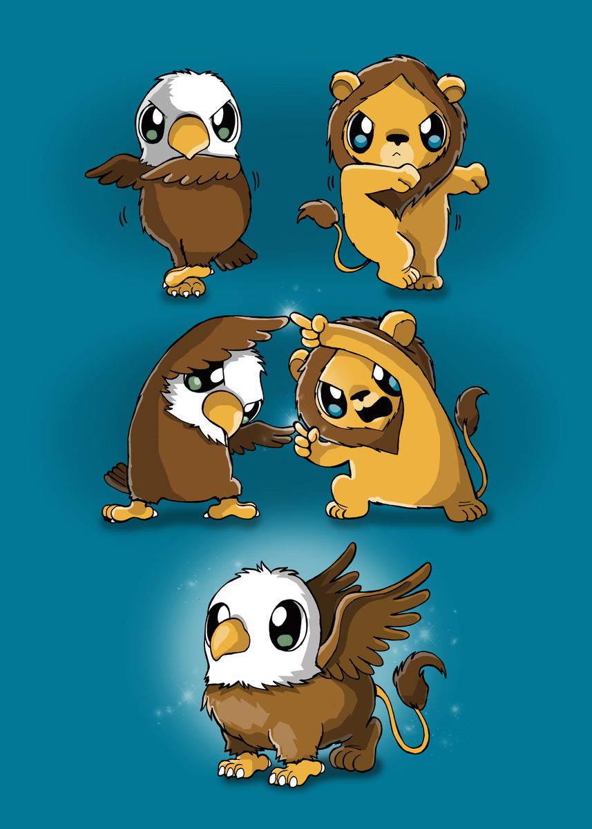 'Griffin Fusion' Poster, picture, metal print, paint by Valentina ...