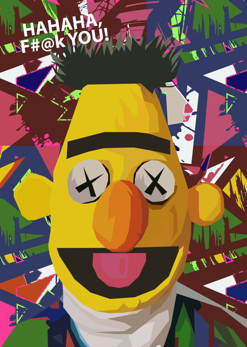 'sesame street bert' Poster, picture, metal print, paint by Lardis Art ...