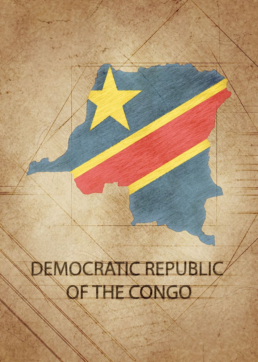 'Democratic Republic Congo' Poster, picture, metal print, paint by Luvy ...