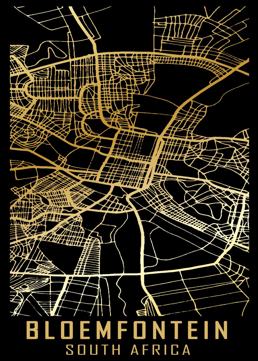 'Bloemfontein South Africa' Poster, picture, metal print, paint by ...