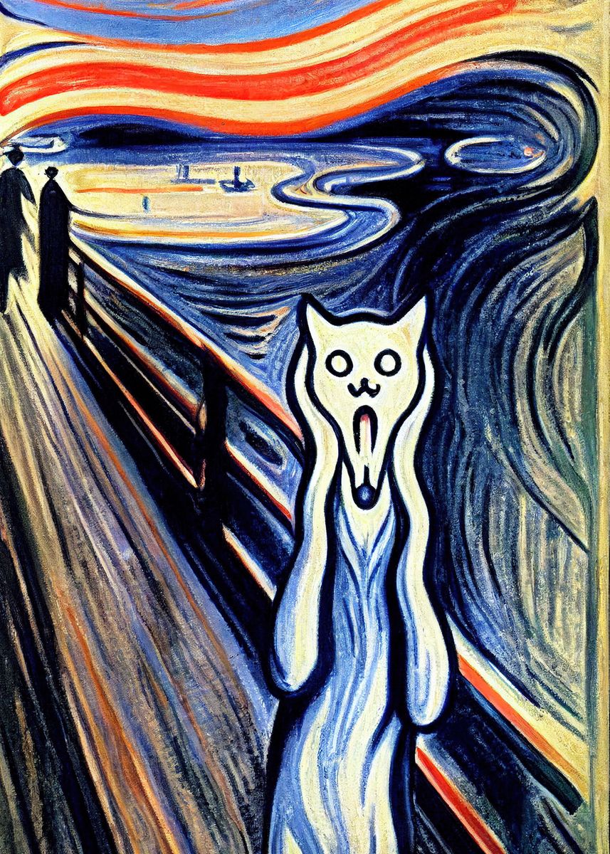 'The Scream cat' Poster by Galaxy Images | Displate