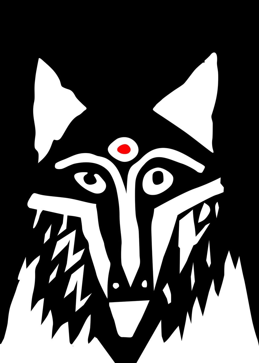 'wolf abstract' Poster, picture, metal print, paint by tony4urban ...