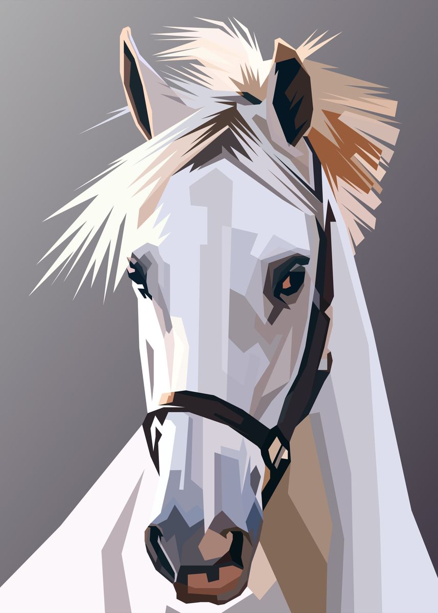'Horse Wpap' Poster, picture, metal print, paint by Michael I. Organ ...