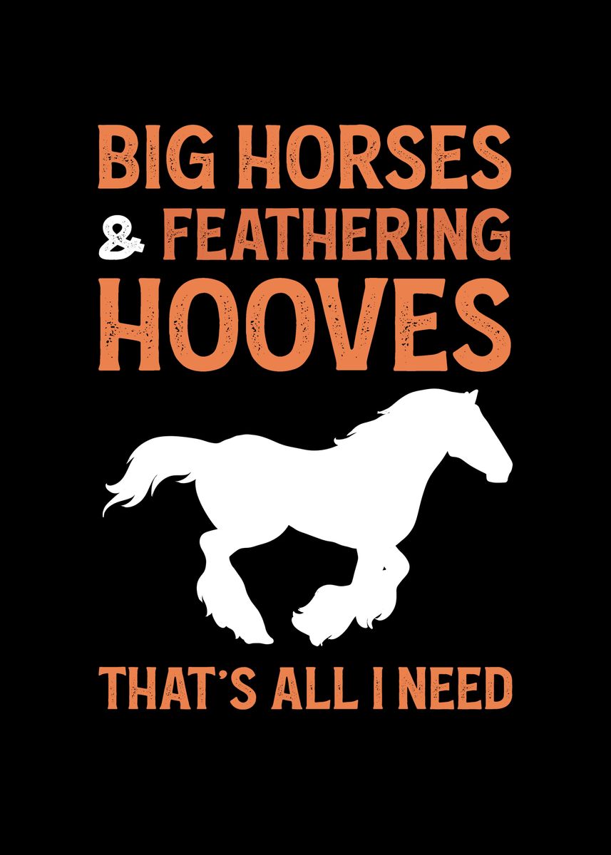 'Big Horses Feathering' Poster, picture, metal print, paint by Fabian ...