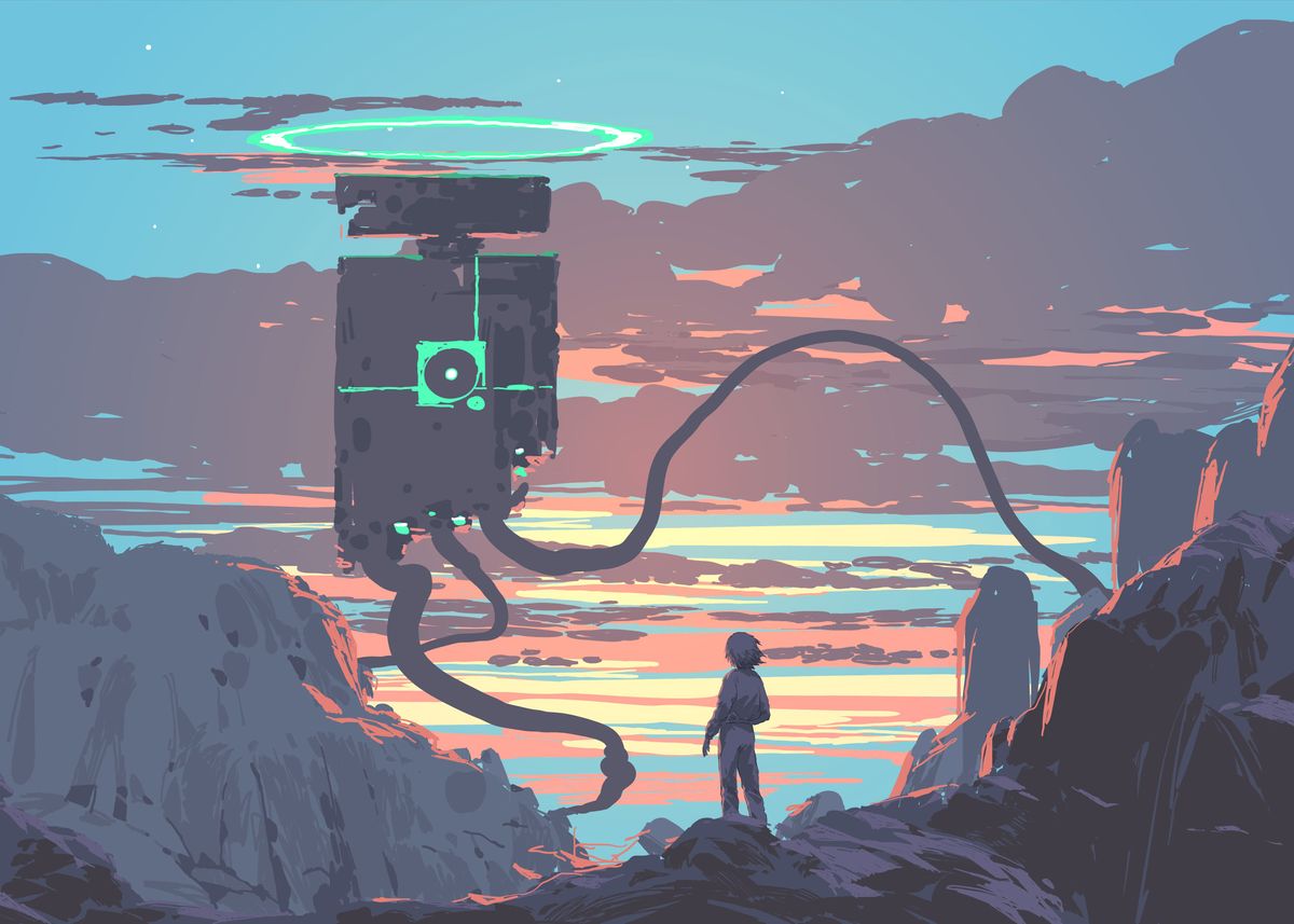 'giant sentinel robot' Poster by Nabila Art | Displate