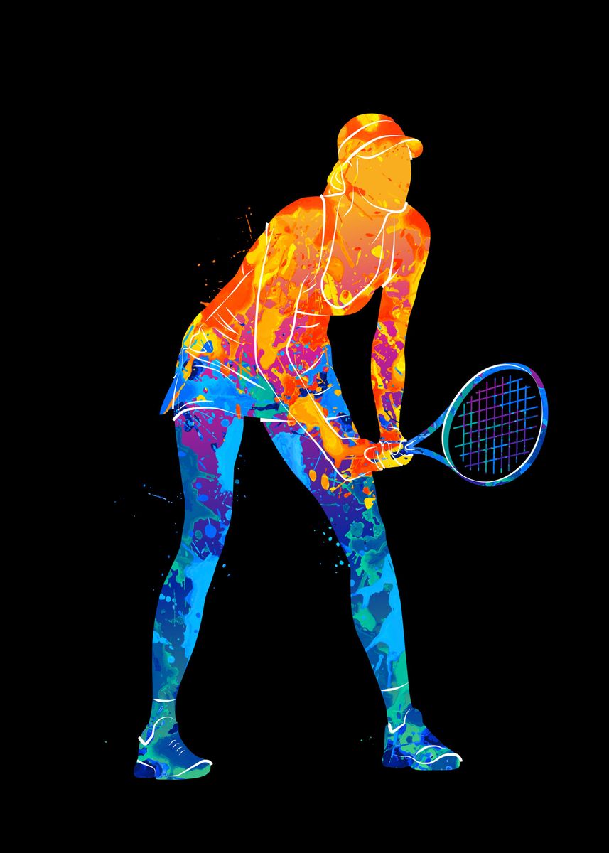 'Abstract tennis player' Poster, picture, metal print, paint by Nguyen ...