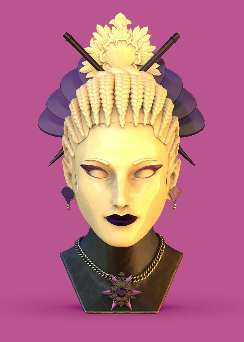 'MAGIC GEISHA' Poster, picture, metal print, paint by maxwell182 | Displate