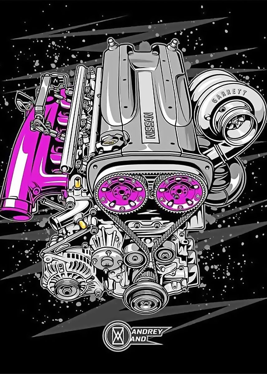 'car' Poster, picture, metal print, paint by alex sandria | Displate