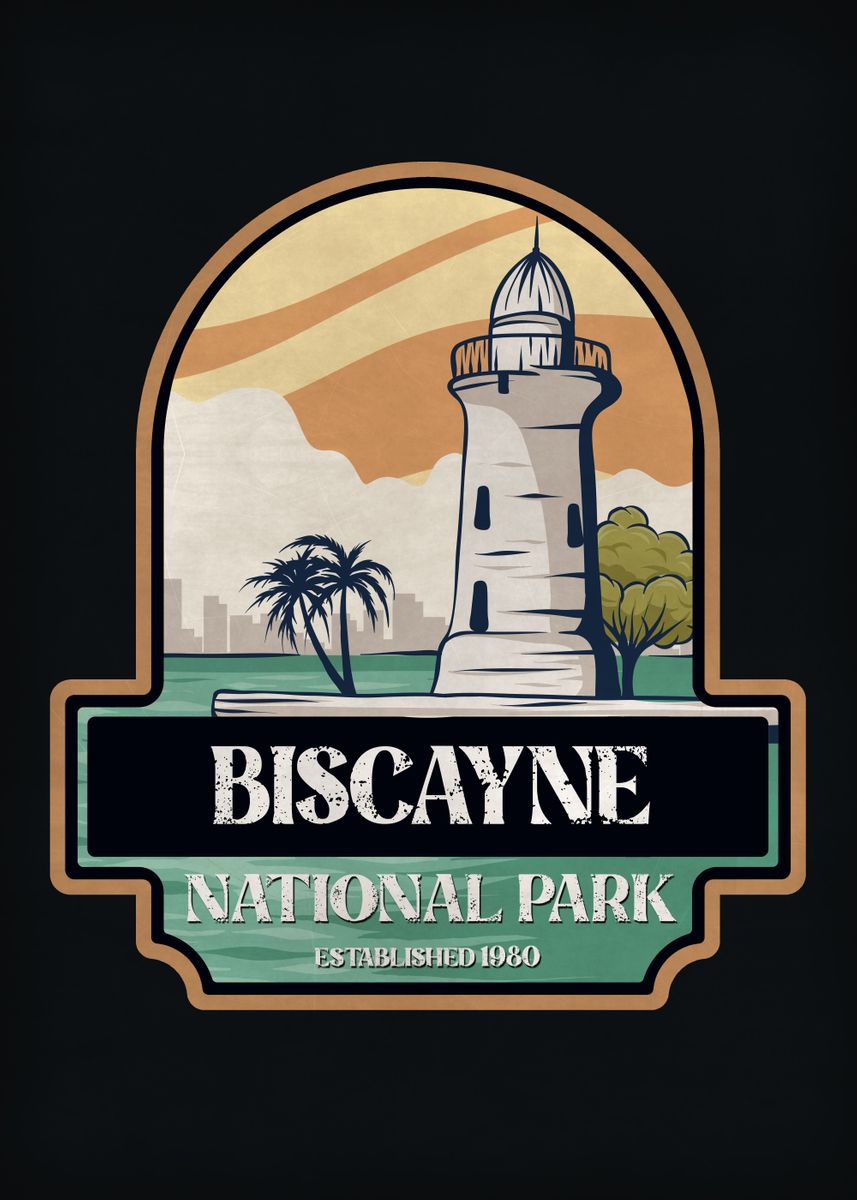 'Biscayne National Park' Poster, picture, metal print, paint by ...