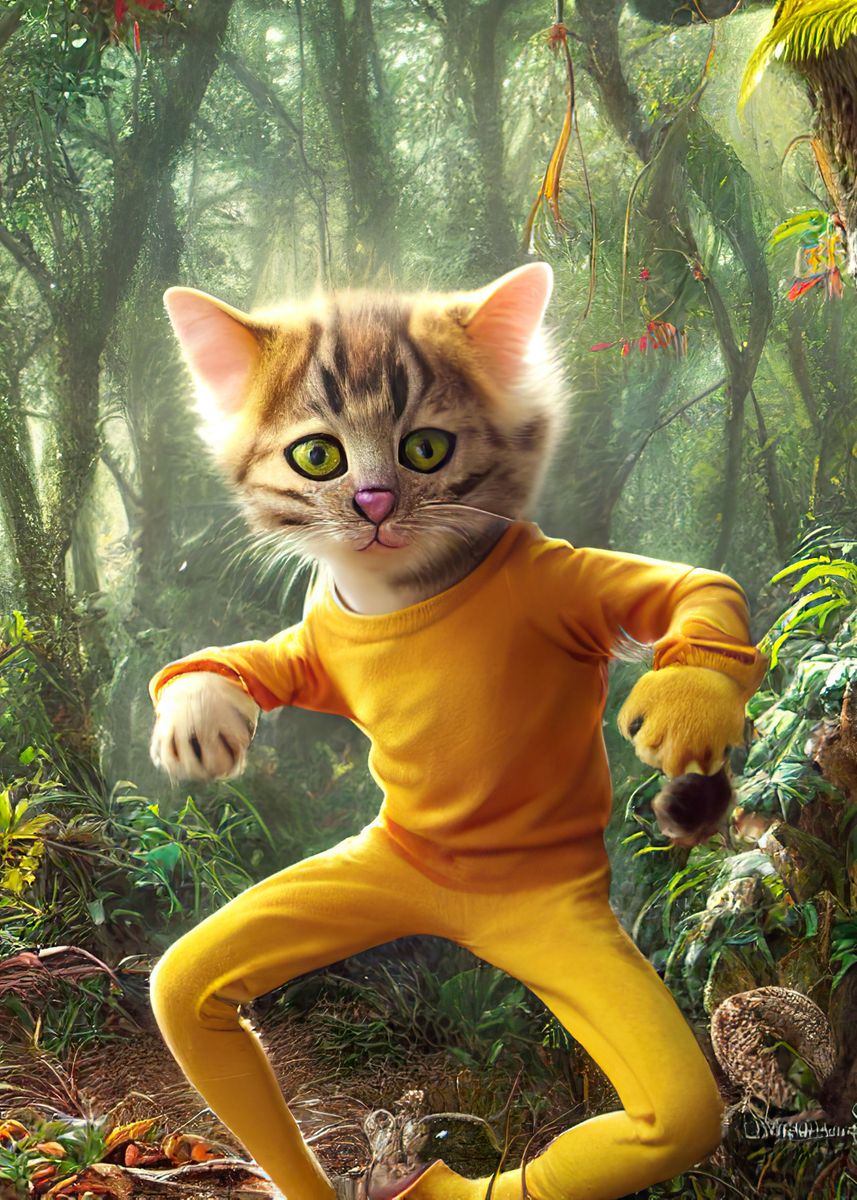 'Dancing Cat' Poster by mark viraj | Displate