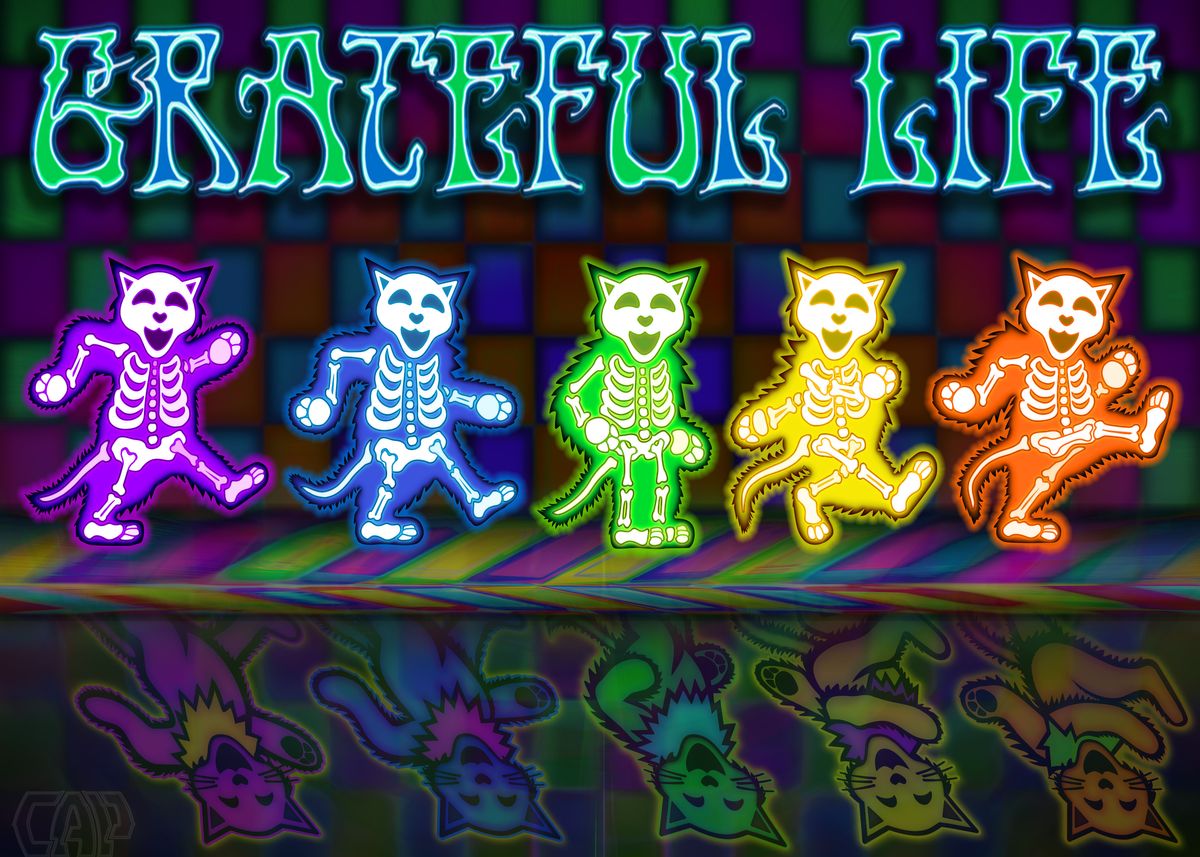 'Skeleton Cats I' Poster by Connor Purcell | Displate