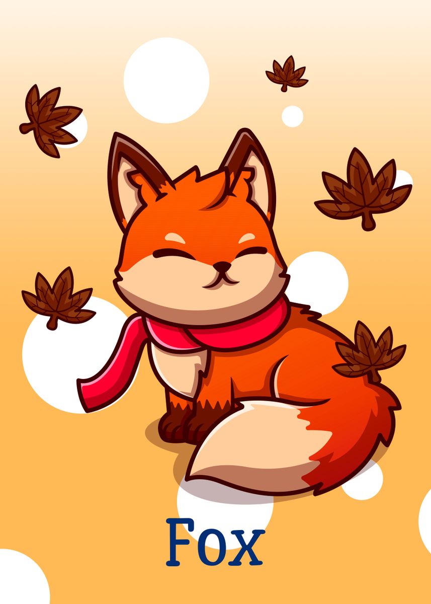 'Fox' Poster, picture, metal print, paint by tona Billi | Displate