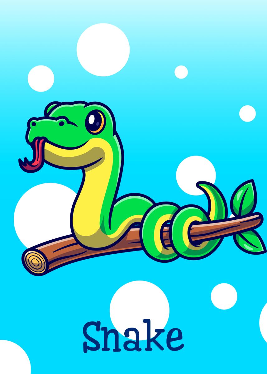 'Snake' Poster, picture, metal print, paint by tona Billi | Displate