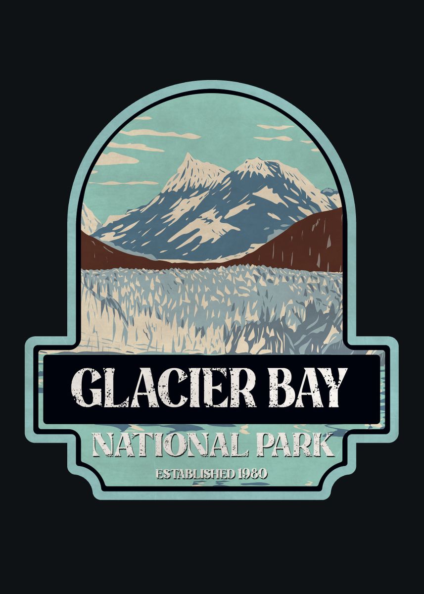 'Glacier Bay National Park' Poster by XandYart | Displate
