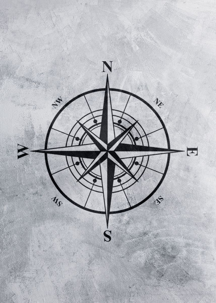 'compass' Poster, picture, metal print, paint by Exclusive Metal Printz ...