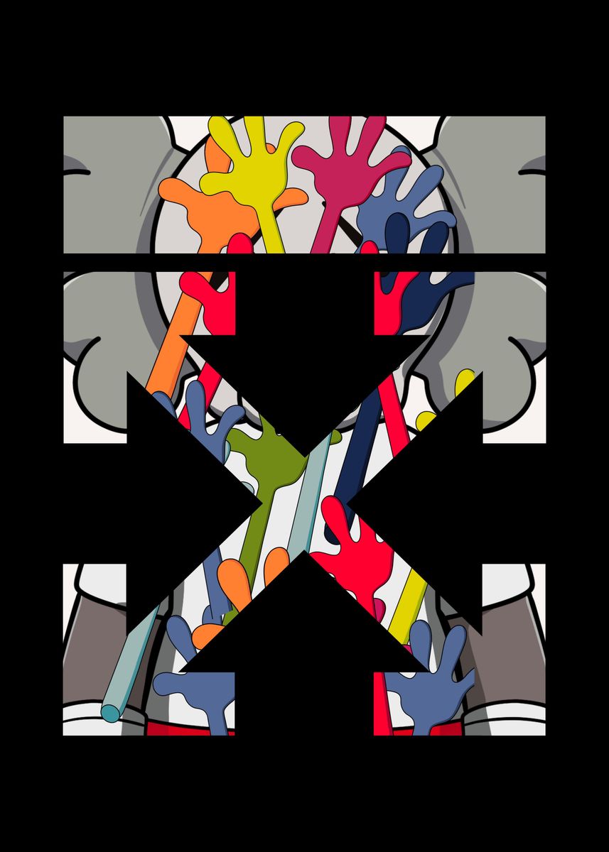 'Off white kaws' Poster, picture, metal print, paint by Lardis Art ...