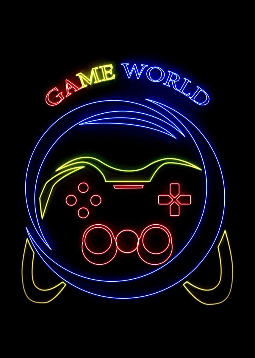 'GAME WORLD' Poster, picture, metal print, paint by Mod Yof | Displate