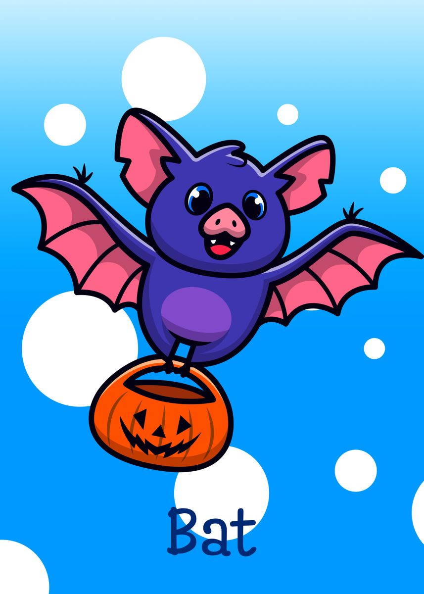 'Bat' Poster, picture, metal print, paint by tona Billi | Displate