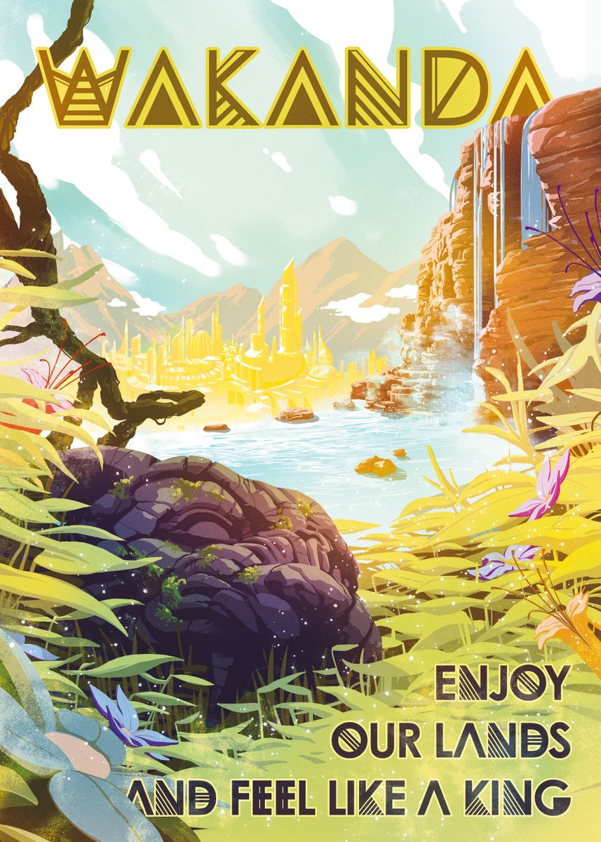 'Wakanda' Poster, picture, metal print, paint by Marvel | Displate