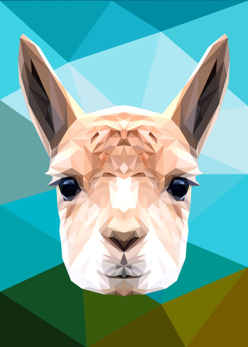 'Lama' Poster, picture, metal print, paint by toan nguyen | Displate