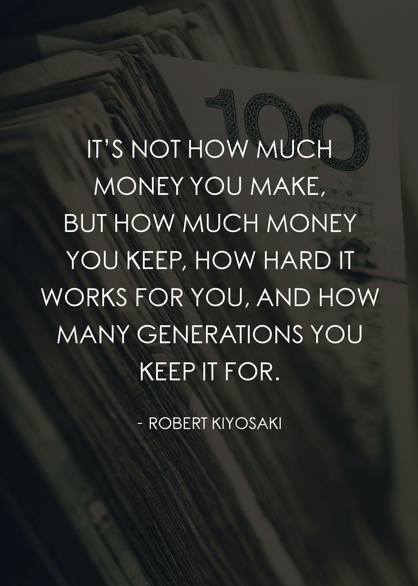 'Make Money Work For You' Poster, picture, metal print, paint by CHAN ...