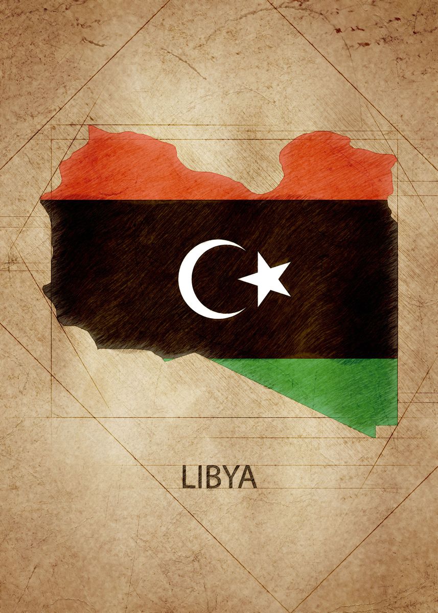 'Libya' Poster, picture, metal print, paint by Luvy | Displate