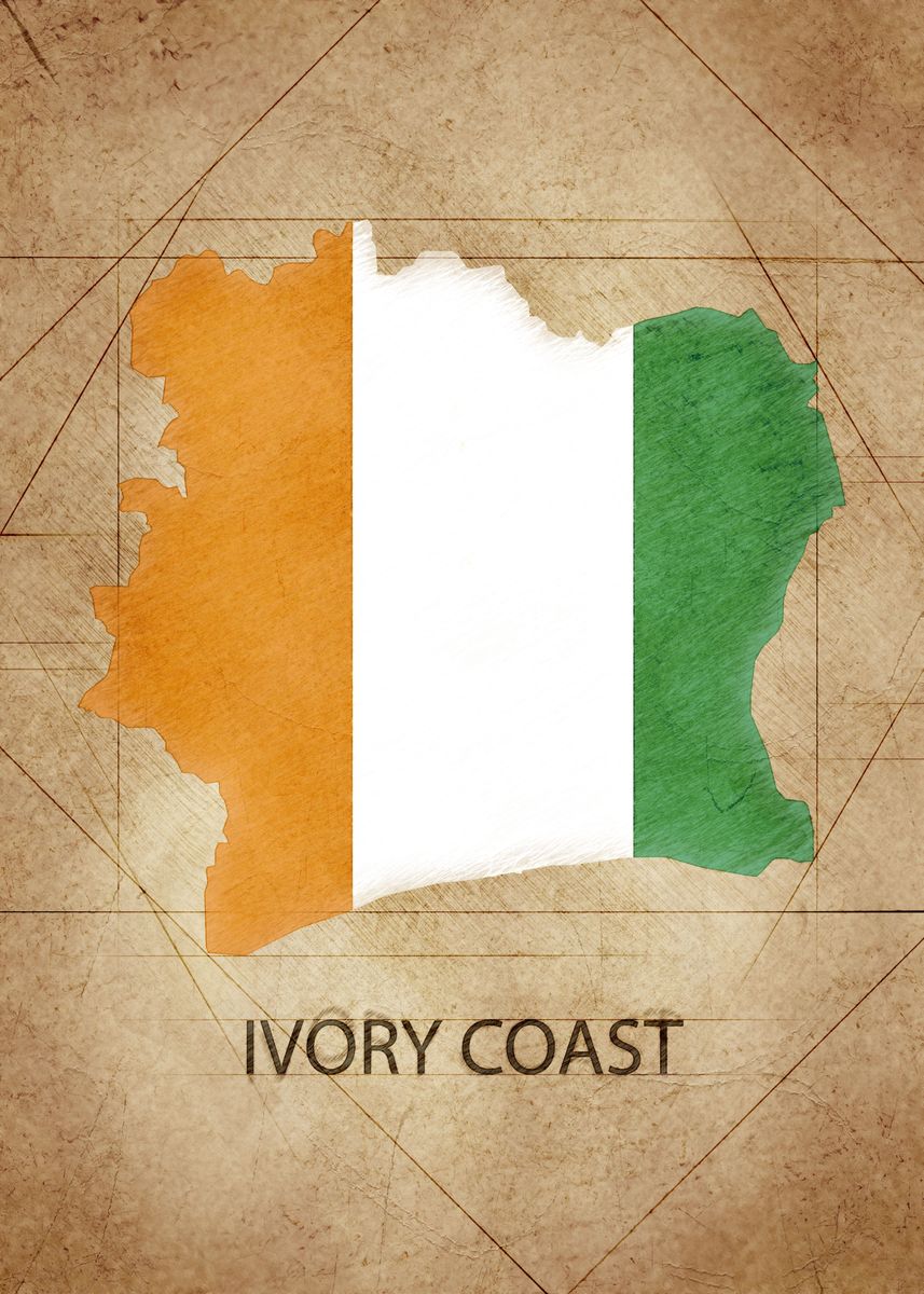 'Ivory Coast' Poster, picture, metal print, paint by Luvy | Displate