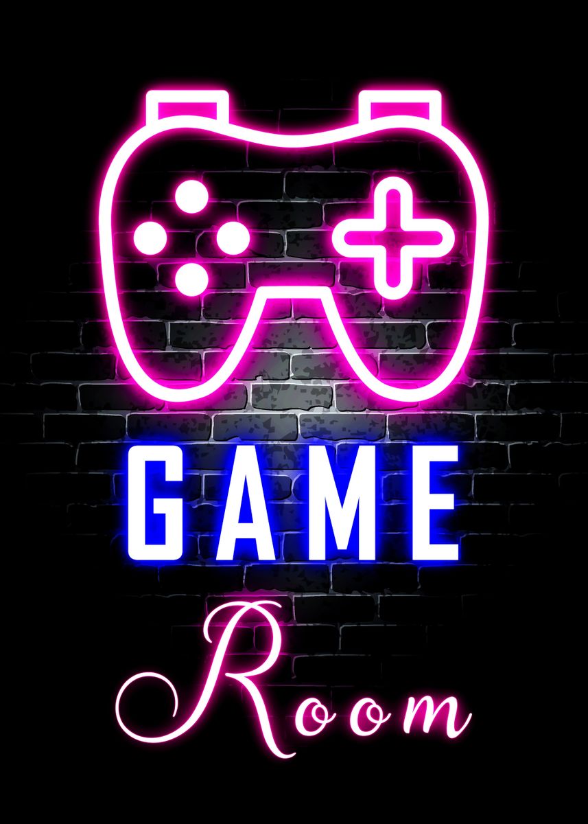 'Game Neon' Poster, picture, metal print, paint by Joyce Ray | Displate