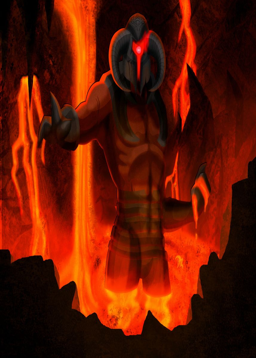 'Zuk of the Inferno' Poster, picture, metal print, paint by DeeZee ...