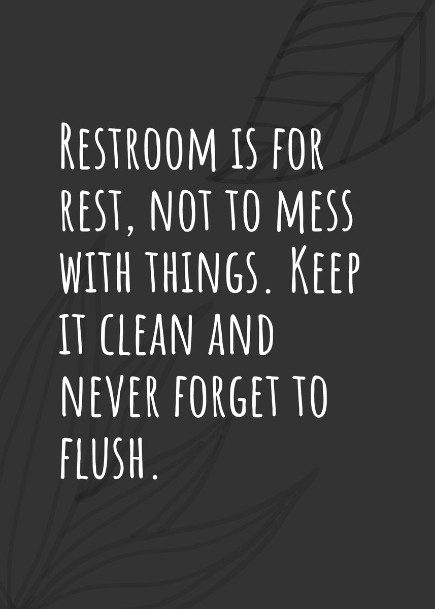 'Bathroom Quote 26' Poster, picture, metal print, paint by 1x Merch ...