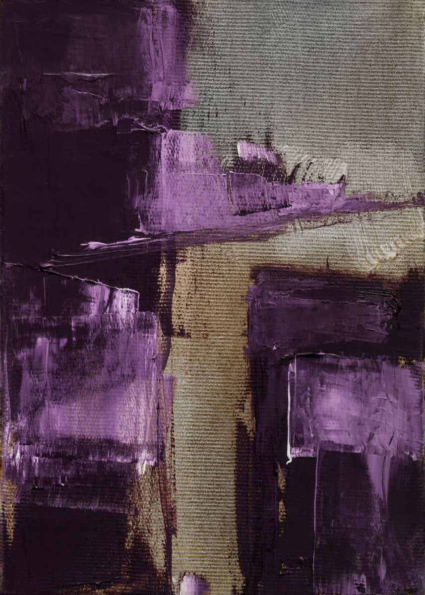 'Lilac beige abstract' Poster, picture, metal print, paint by Ela ...