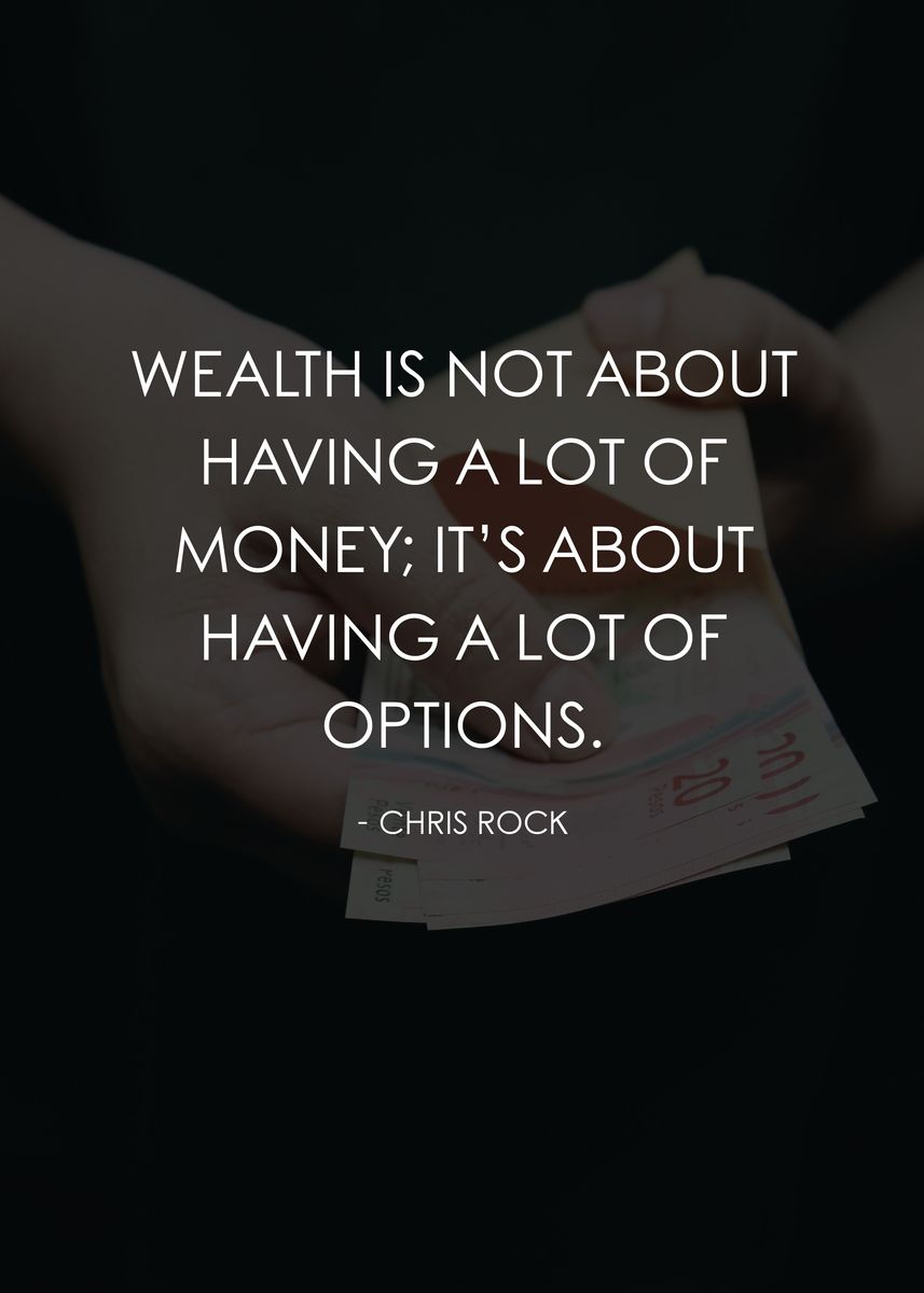 'Lots of Money vs Options' Poster by CHAN | Displate