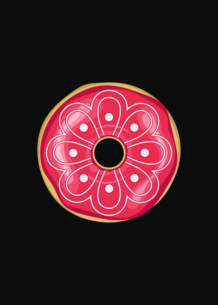 'Donuts' Poster, picture, metal print, paint by Nae | Displate