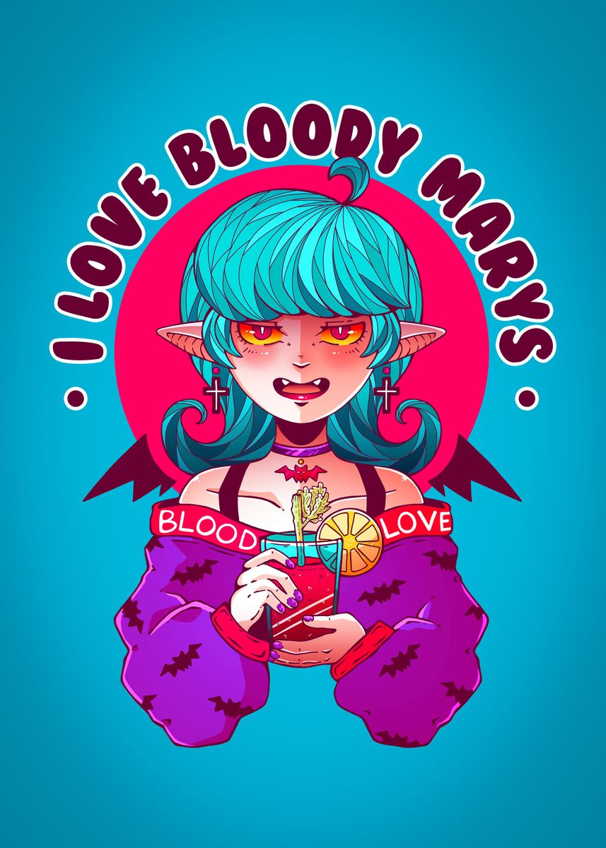 'Bloody Mary' Poster, picture, metal print, paint by Sofía Mengoni ...