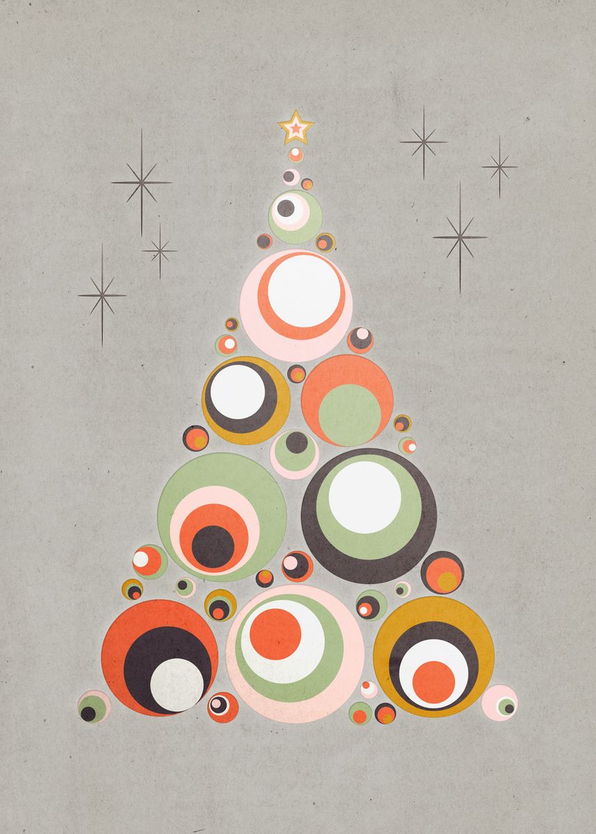 'Psychedelic Christmas Tree' Poster, picture, metal print, paint by ...