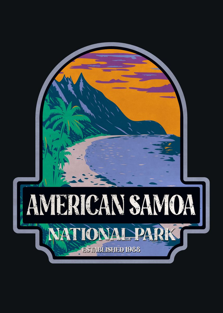 'American Samoa' Poster, picture, metal print, paint by XandYart | Displate