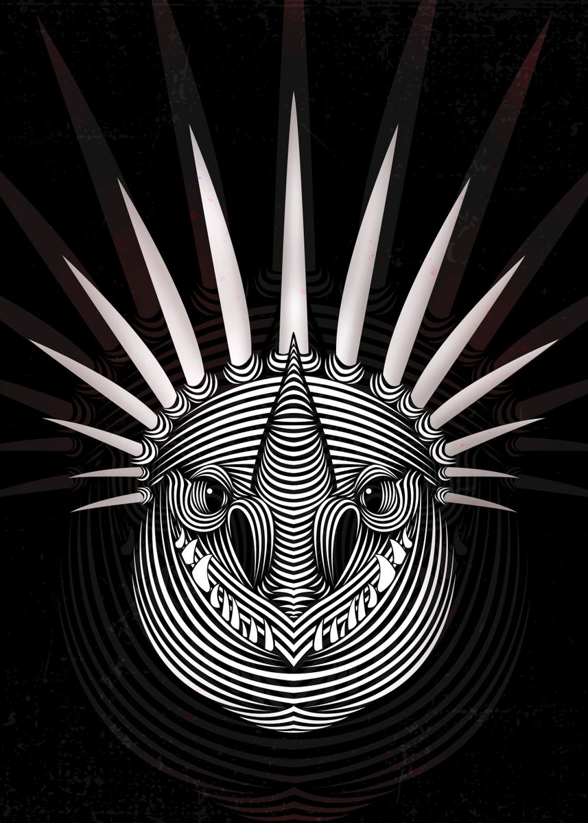 'Deadly Nadder B&W' Poster, picture, metal print, paint by How To Train ...