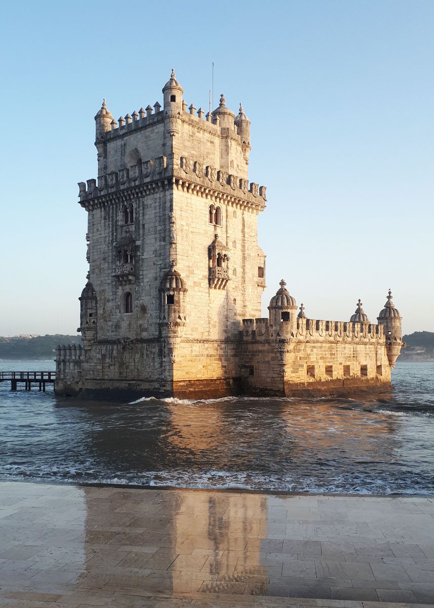 'Torre de Belem Lisbon' Poster, picture, metal print, paint by dkDesign ...