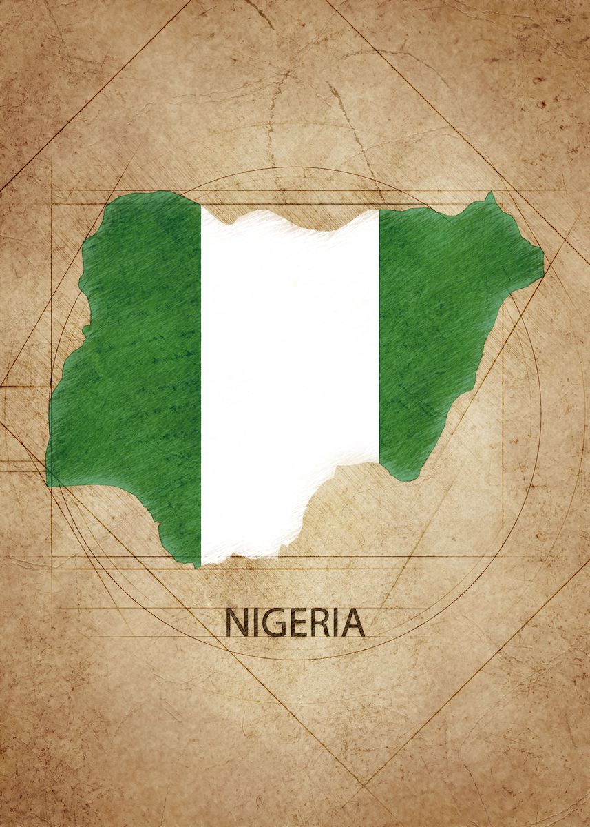 'Nigeria' Poster, picture, metal print, paint by Luvy | Displate