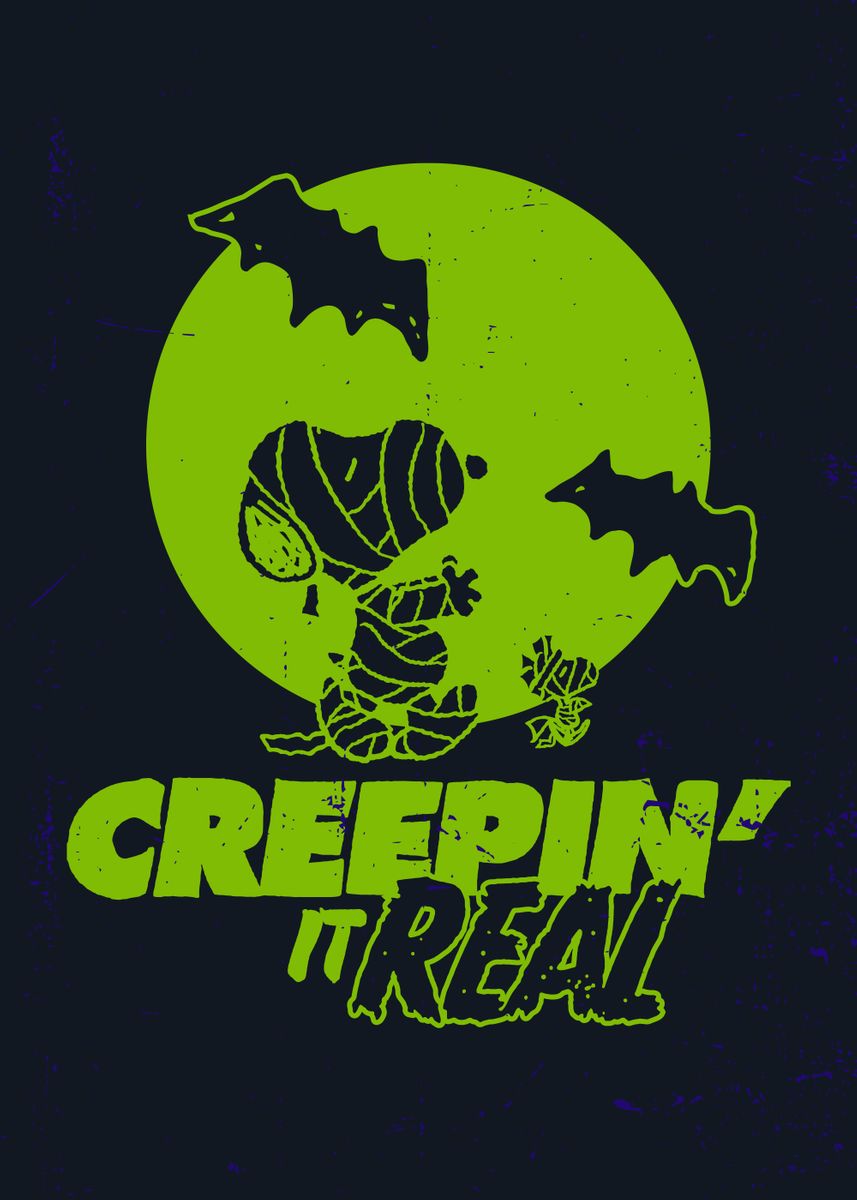 'Creepin It Real Snoopy' Poster, picture, metal print, paint by Peanuts ...