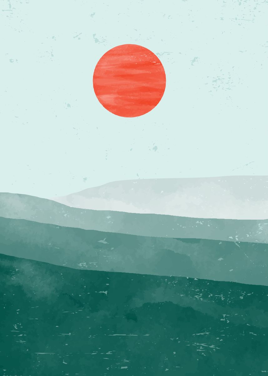 'Abstract Mountain art' Poster by budi yanto | Displate