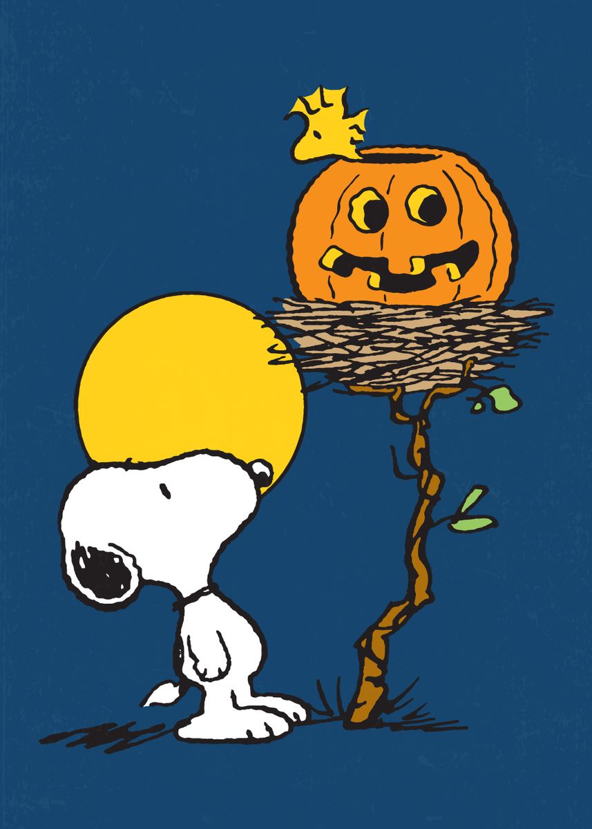 'Pumpkin Night Snoopy' Poster, picture, metal print, paint by Peanuts ...