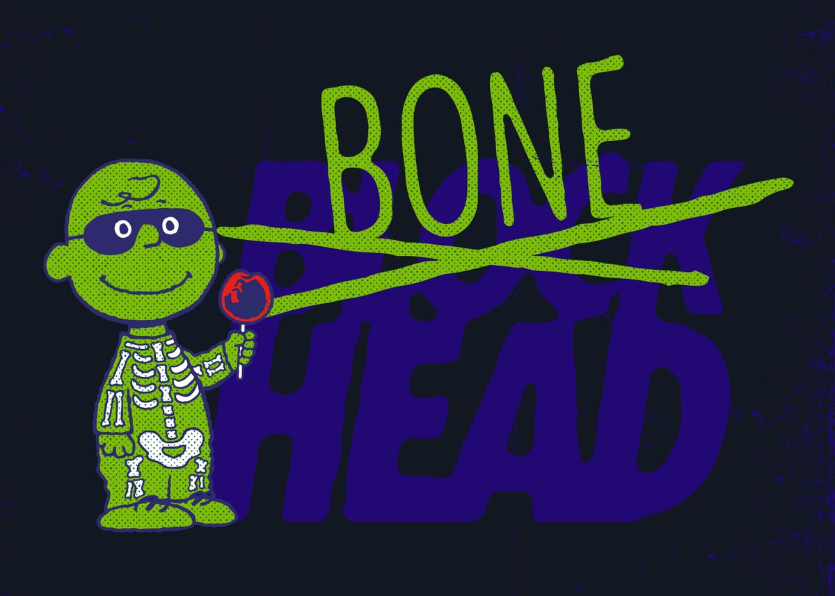 'Bone Head' Poster by Peanuts | Displate