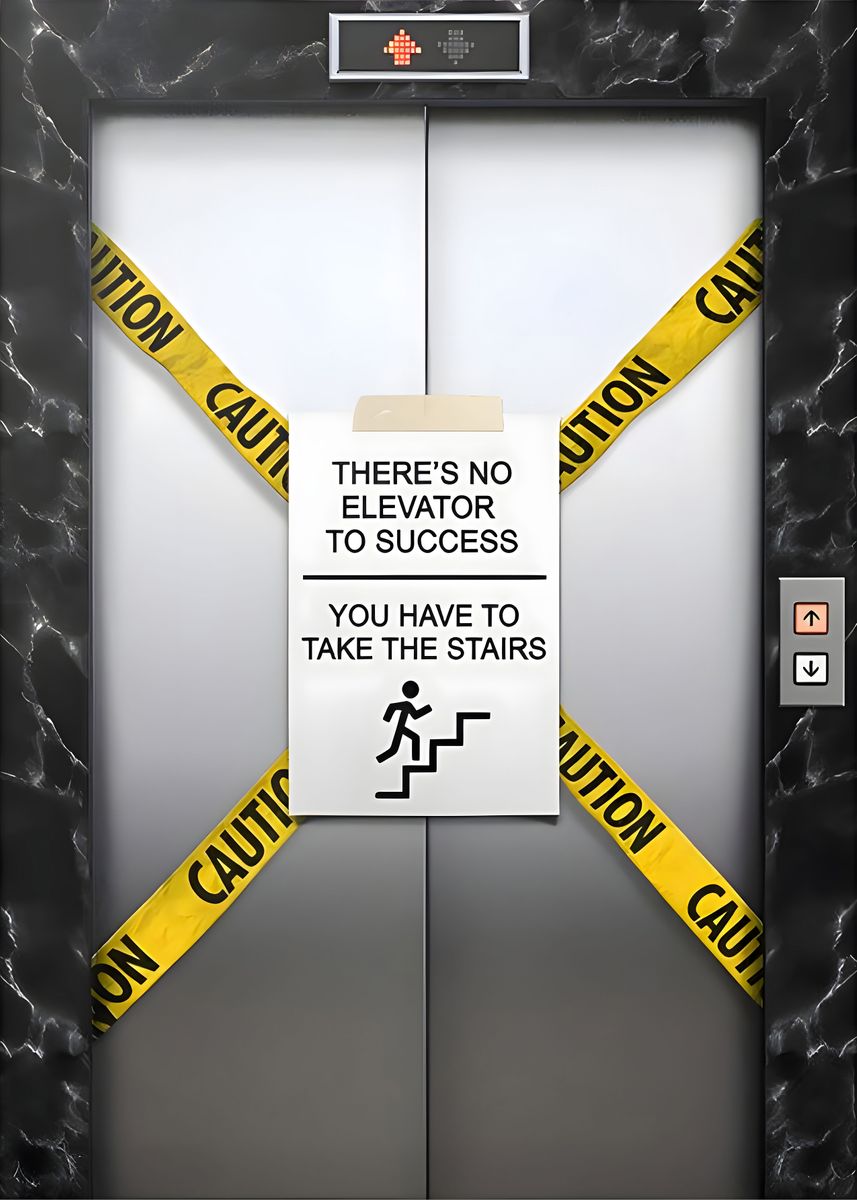 'Elevator to Success' Poster, picture, metal print, paint by Conceptual ...